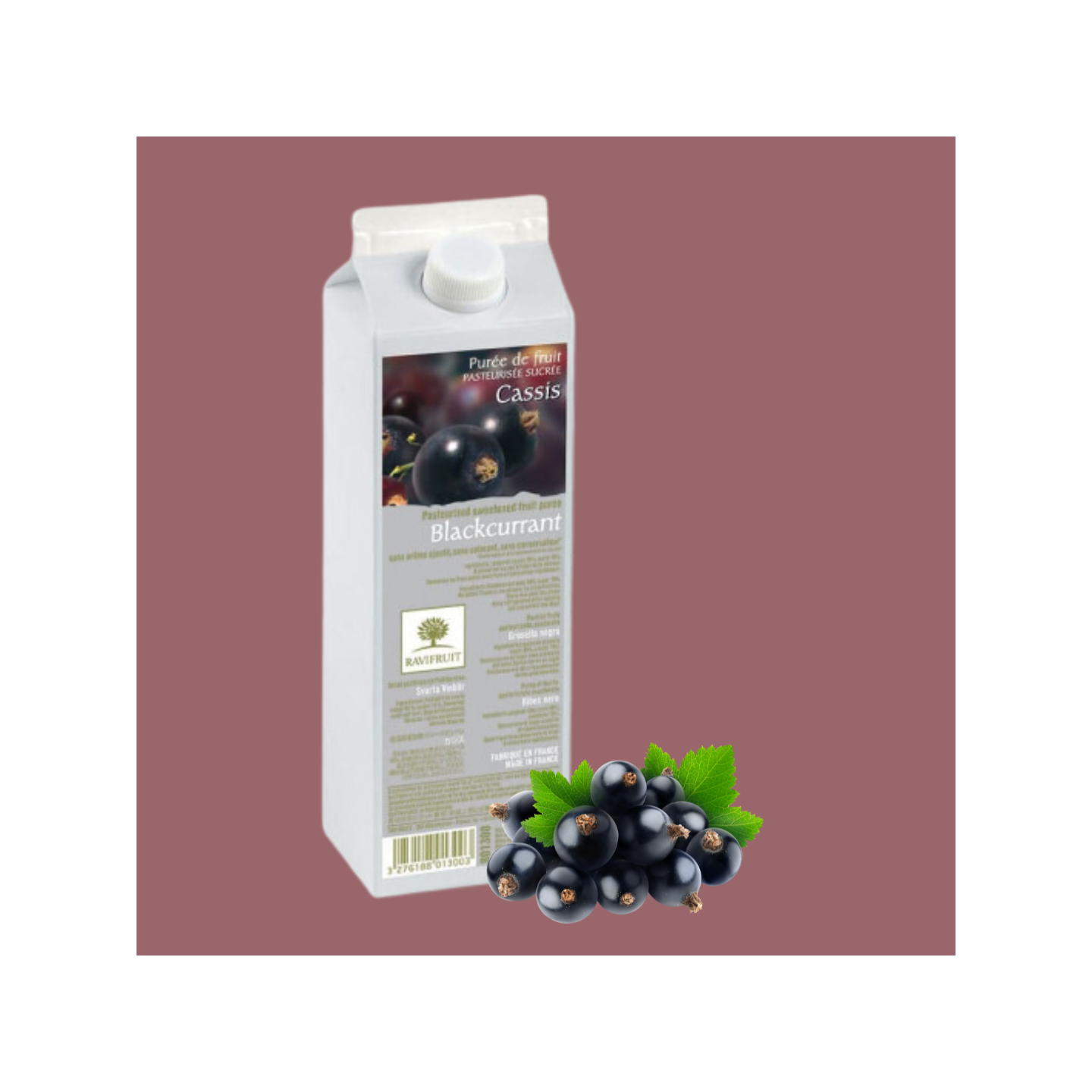 Purée de cassis sucrée 1 kg - Ravifruit